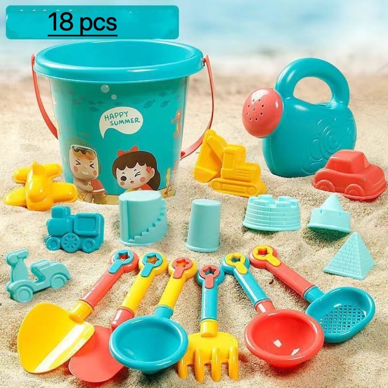 beach toys Children's beach sand and water play tool set Beach bucket ...