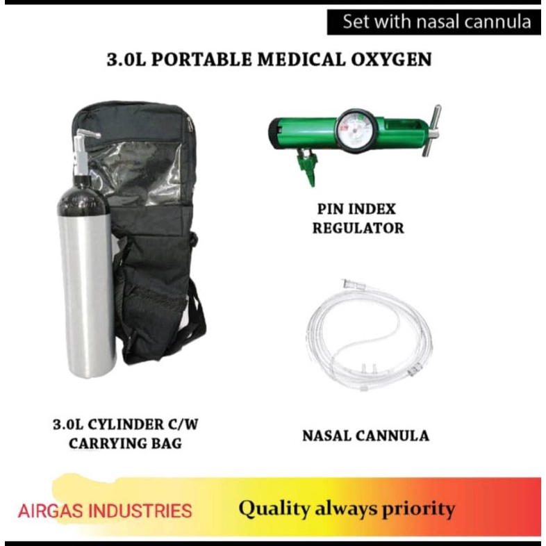 2.9L Portable Medical Oxygen Cylinder Complete Set(OXYGEN TANK SET WITH ...