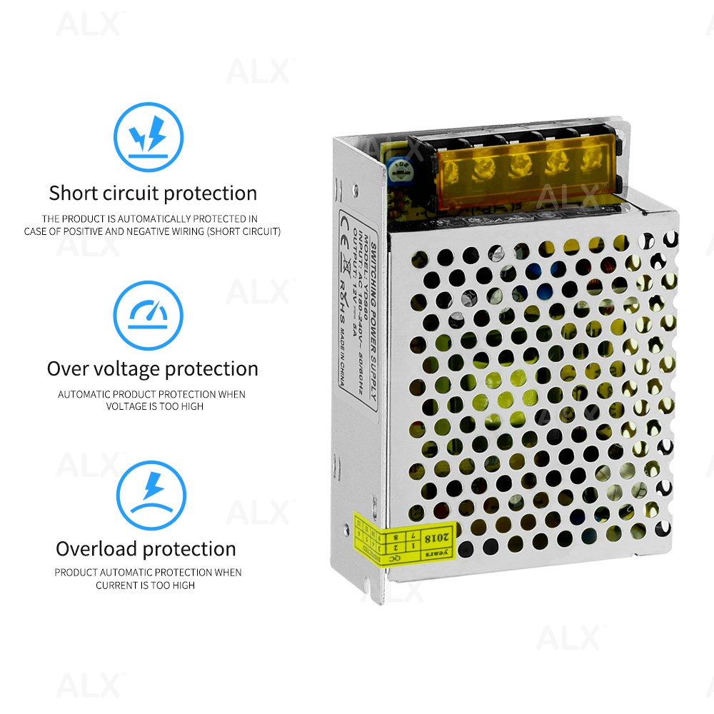ALX Power Supply Transformer AC To DC 24V 12V 1-30A Switch Mode Led ...