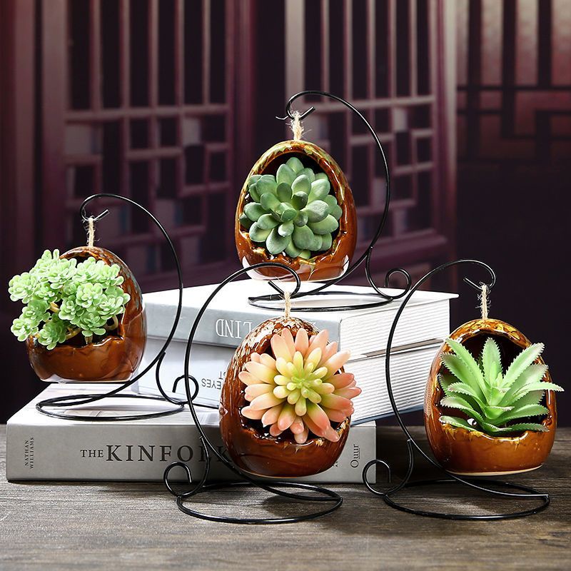 (Ready Stock/ 现货) Creative eggshell shape succulent flower pot ...