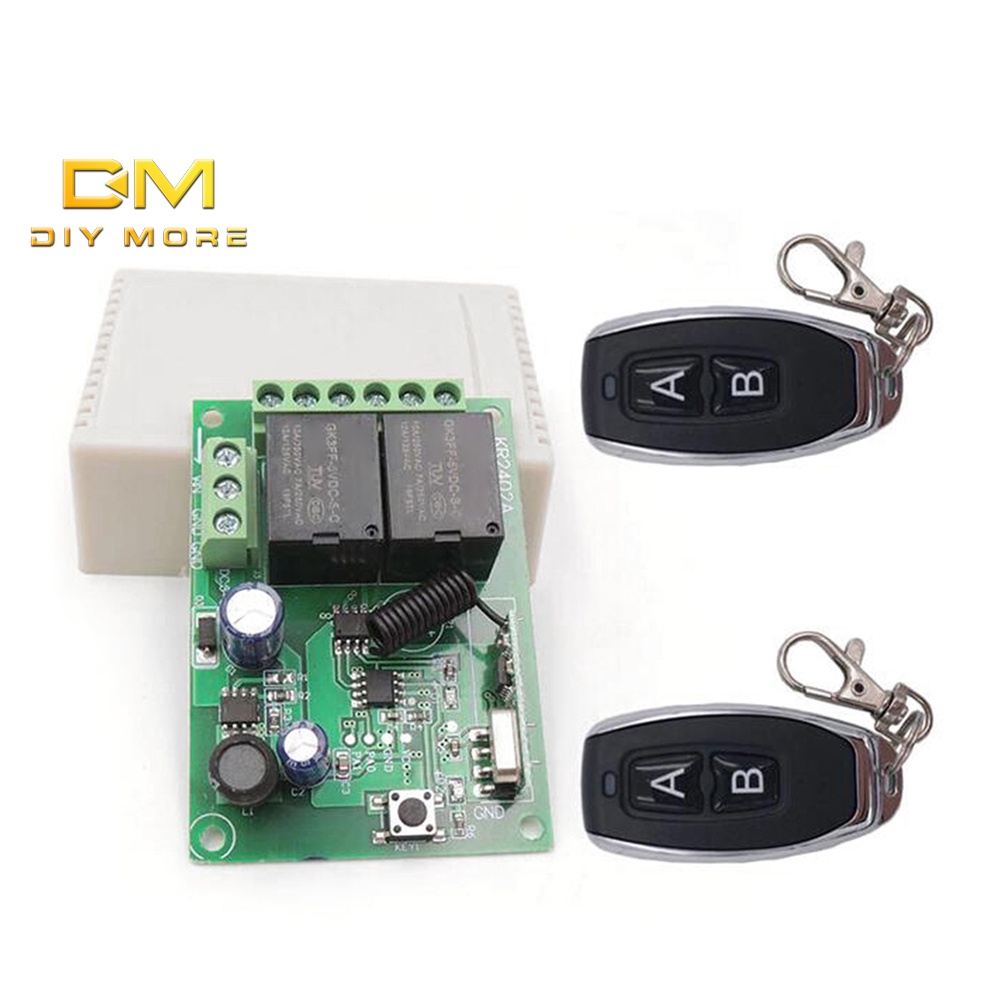 DIYMORE DC6-24V 433Mhz Wireless Remote Control Switch Two-way DC Motor ...