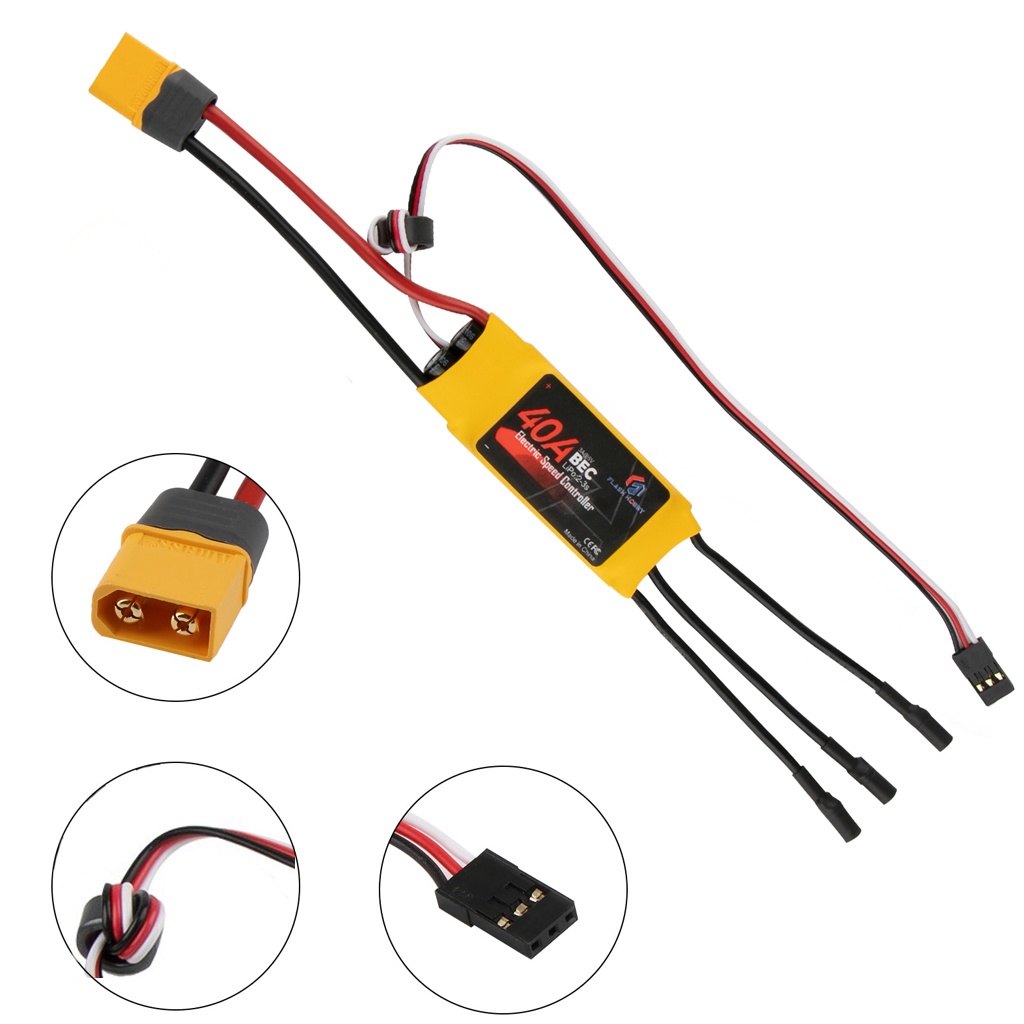 Original FLASH HOBBY 60A 80A 40A Brushless ESC Speed Controller Anti-interference for Rc ...