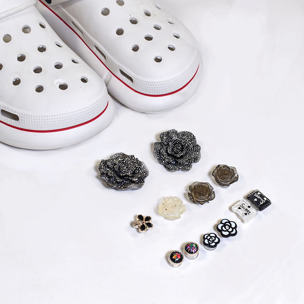Crocs Jibbitz Rose Set DIY Shoes Charm Button | Shopee Malaysia