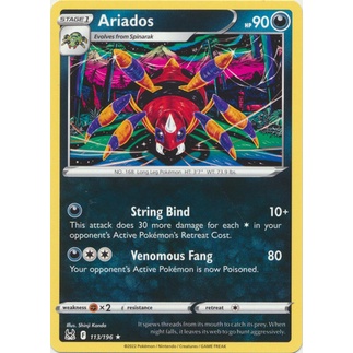 Ariados / 113/196 / Rare / Sword & Shield Lost Origin Pokemon Trading ...