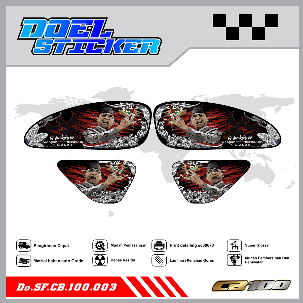 Sticker Striping Honda CB 100 List Of Hologram Variations, Crome Doel ...