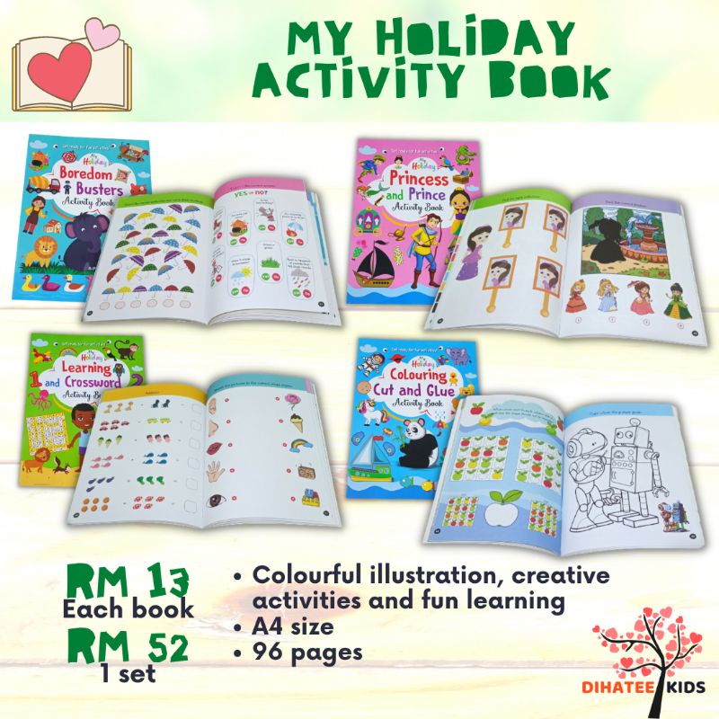 DIHATEEKIDS - MY HOLIDAY ACTIVITY BOOK | Shopee Malaysia