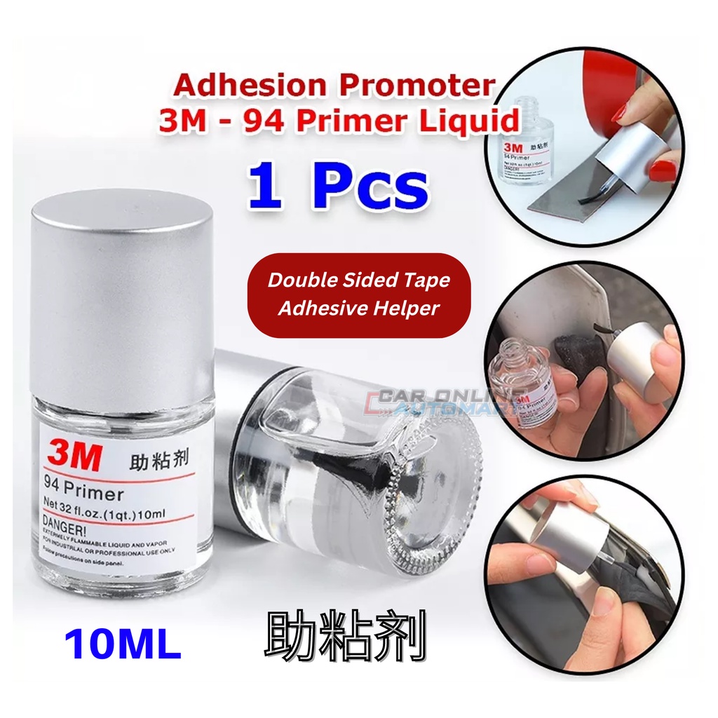 3M 94 PRIMER Double Sided Tape Adhesive Helper10ml Liquid Applicator Tape Promoter Stick Glue ...