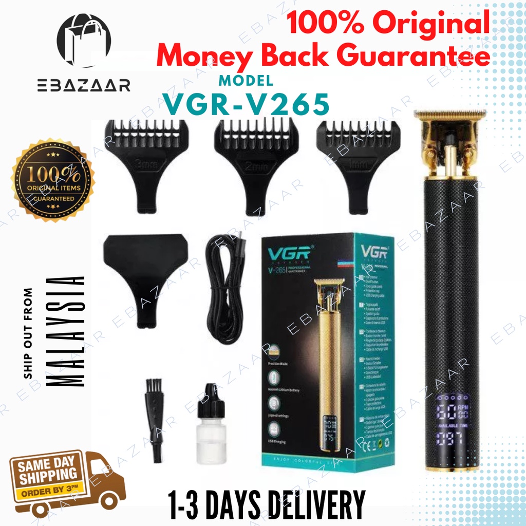 Original VGR V-265 Zero Adjustable Professional Chargeable Hair trimmer Japan design Hair V265 ...