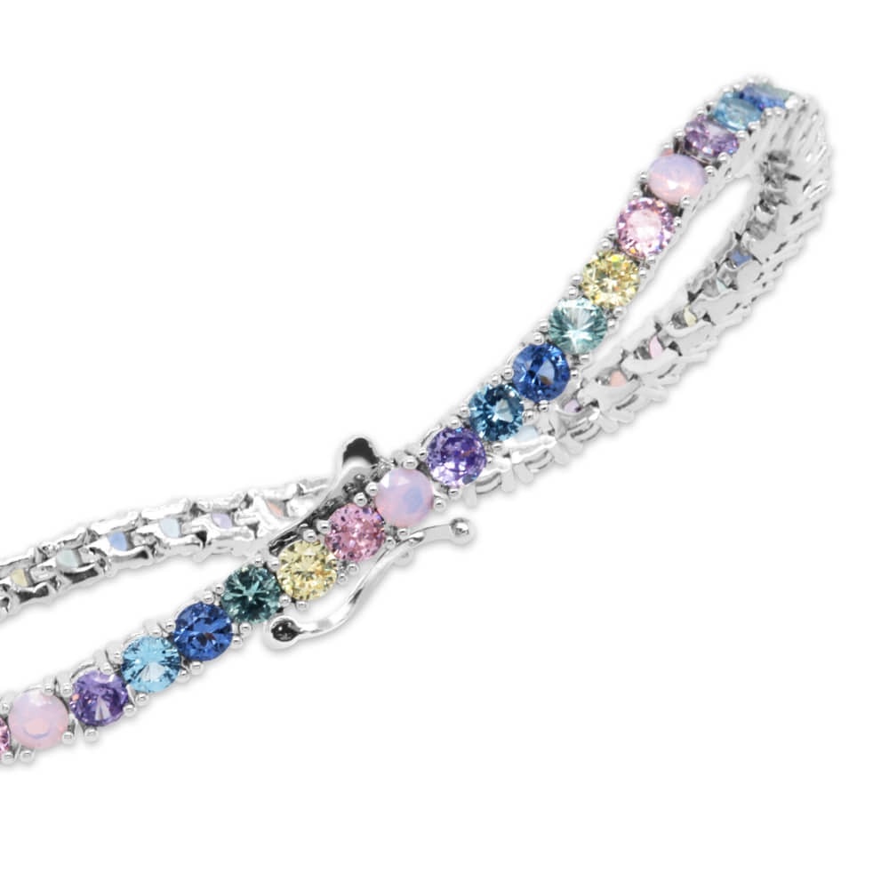[Macier]Pastel Tennis Bracelet (Silver) | Shopee Malaysia