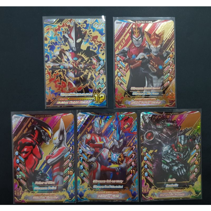 A SET OF 5 *Ultraman Fusion Fight RB Ver 2 CP Card & Ver 3 UR/CP Cards (Original from Ultraman ...
