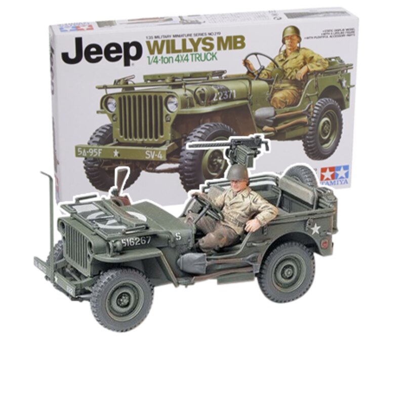 Tamiya 35219 1/35 Jeep Willys MB 1/4 Ton Truck Plastic Model Kit ...