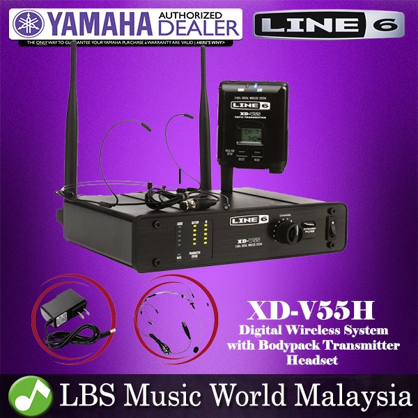 Yamaha Line 6 XD-V55H Wireless Mic Headset Microphone Head Wear *Indent ...