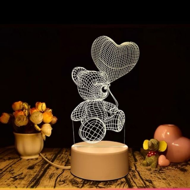 3D LED Acrylic Table Lamp Series | Shopee Malaysia