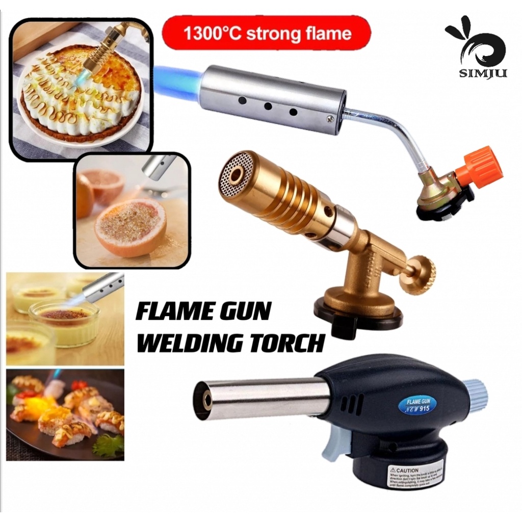 Camping Gas Torch Flame Gun Butane Gas Welding Fire Maker / Welding Lighter Flame Gun | Shopee ...