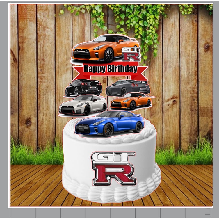 Nissan GTR Cake Topper Birthday 001 | Shopee Malaysia