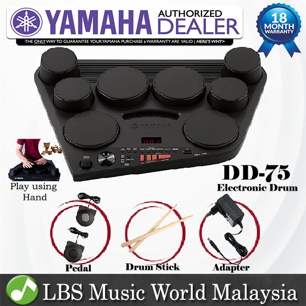 Yamaha DD-75 Portable Digital Drums Electronic Drum Kit (DD75 / DD 75 ...