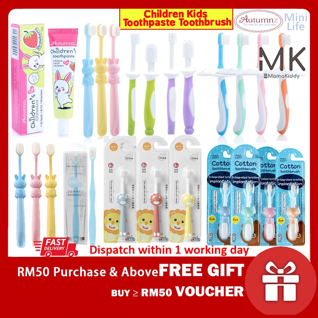 Autumnz / Mini Life Baby Children Kids Toothpaste Toothbrush Stage 1 ...