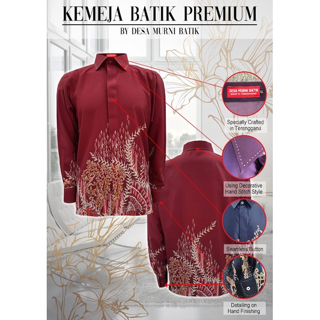 KEMEJA BATIK PREMIUM by DESA MURNI BATIK (SWISS CREPE) | Shopee Malaysia