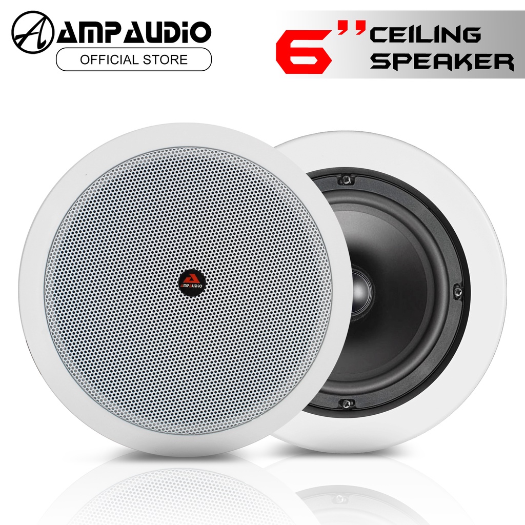 AmpAudio 6" Ceiling Speaker Ceiling Mount Speaker 6 inch 6W - 1PC ...