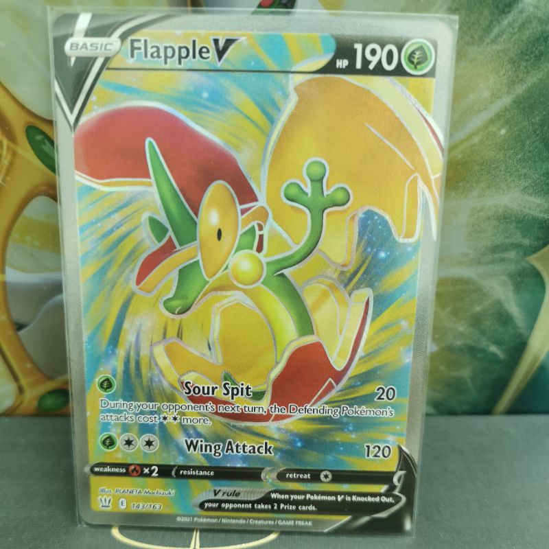 Pokemon TCG : Flapple V 143/163 full art | Shopee Malaysia