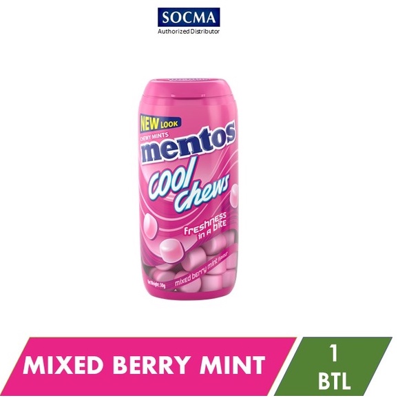 Mentos Cool Chews Bottle - Mixed Berry Mint 30g [1] | Shopee Malaysia