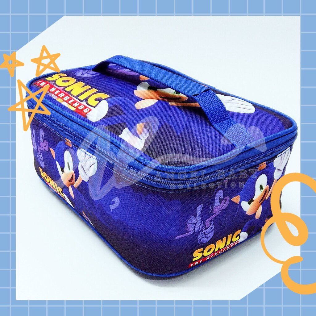 Angel Baby Kids Cartoon Sonic Backpack Lunch Bag Bottle Bag Budak Beg ...
