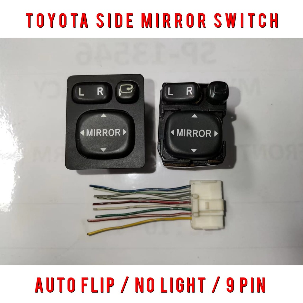 🇯🇵🇯🇵 Original Toyota Auto Flip Side Mirror Switch ( 9 Pin ...