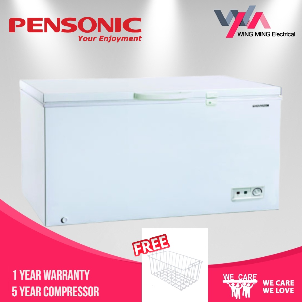 Pensonic 400L Chest Freezer Refrigerator 2 Door/Peti Beku 2 Pintu (PFZ ...