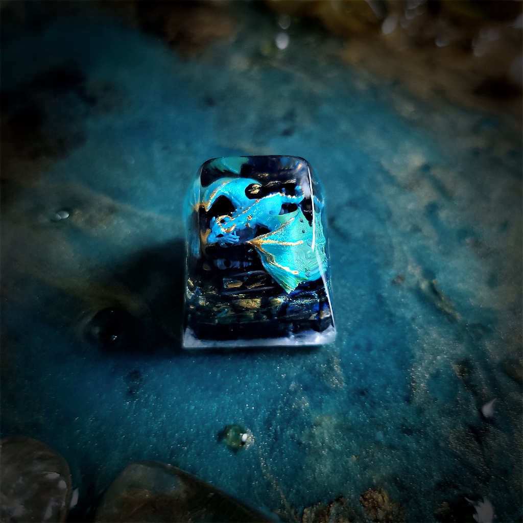 Ocean Dragon keycap - odd keycap - mechanical key buttons - anime ...