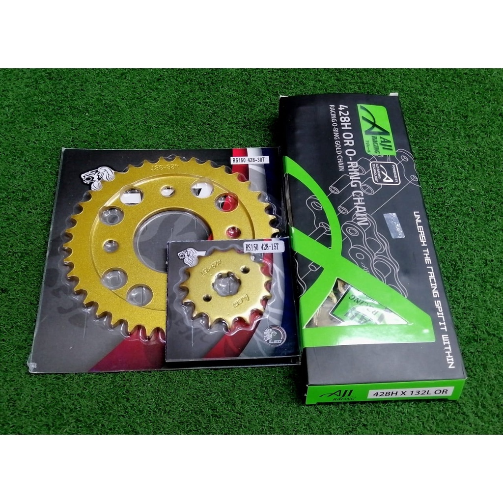 ( combo set ) LEO RACING SPROCKET + AJI RACING CHAIN 428 428H ORING ...