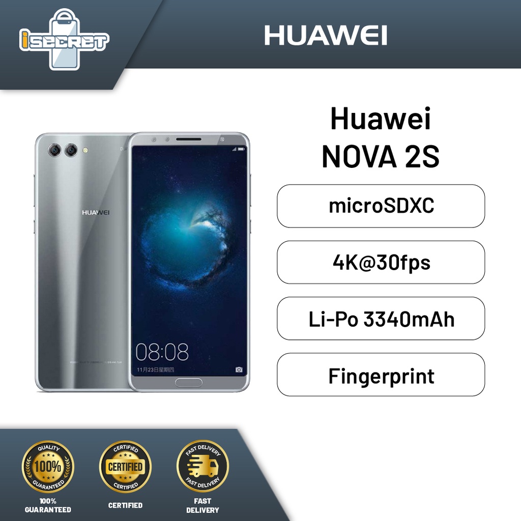 Huawei Nova 2s - 6GB RAM 128GB ROM 6.0" inches 16MP LTE Original SmartPhones 1 Year Warranty ...