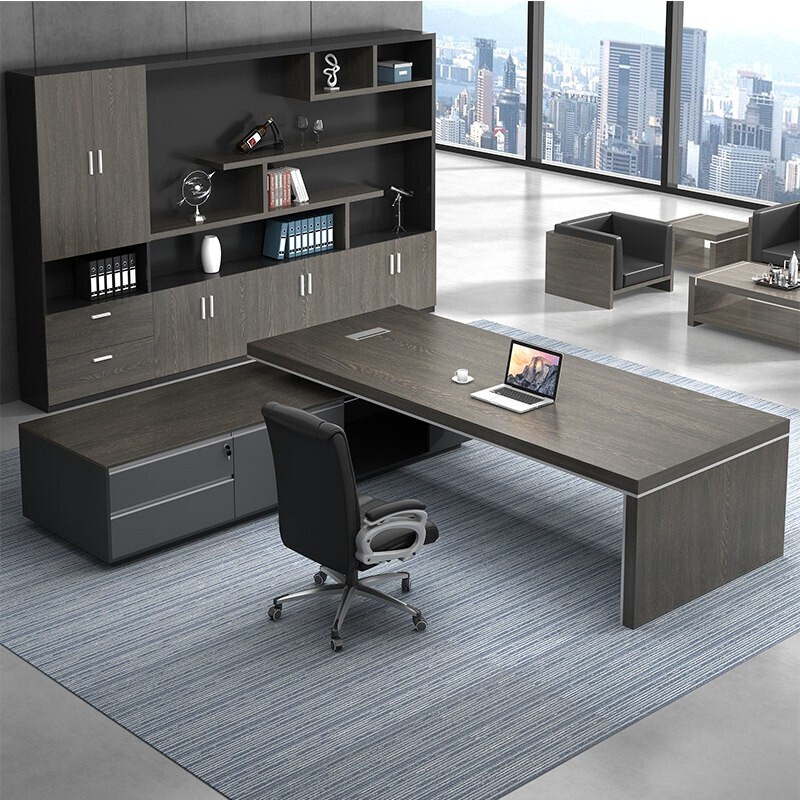 Boss desk office desk and chair combination simple modern president ...