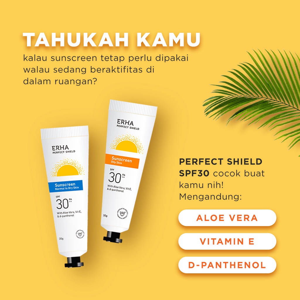 Erha Perfect Shield normal to Oily skin SPF30/PA+ 30g& normal to dry ...