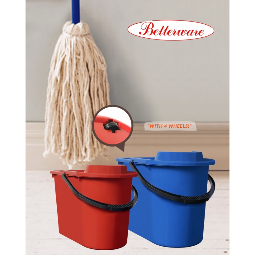 Betterware Mopping Pail With Wheels 8181 | Shopee Malaysia