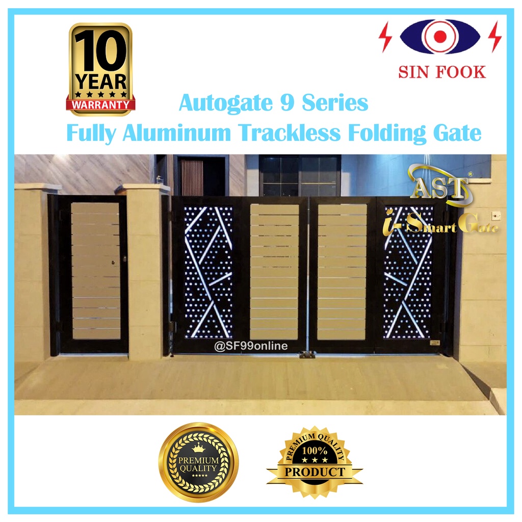 AUTO GATE Full Aluminum Trackless Auto Folding Gate 9 Series / 10 YEARS ...