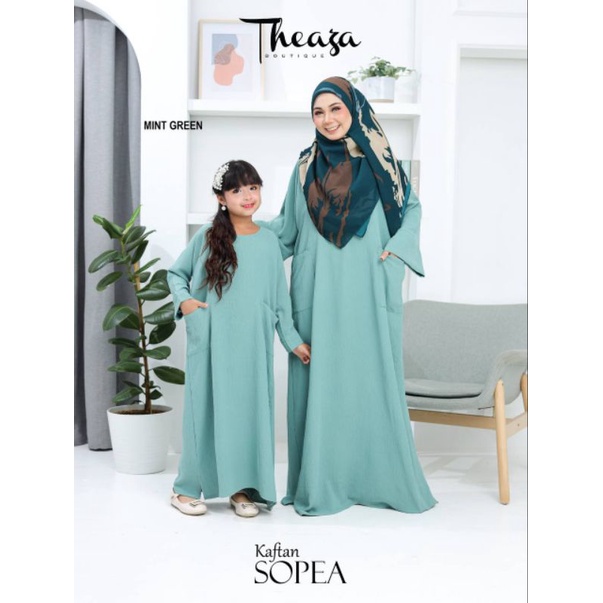 KAFTAN SOPEA MAK ANAK BY THEAZA menyusu wuduk bf friendly plus size sedondon dewasa budak anak ...