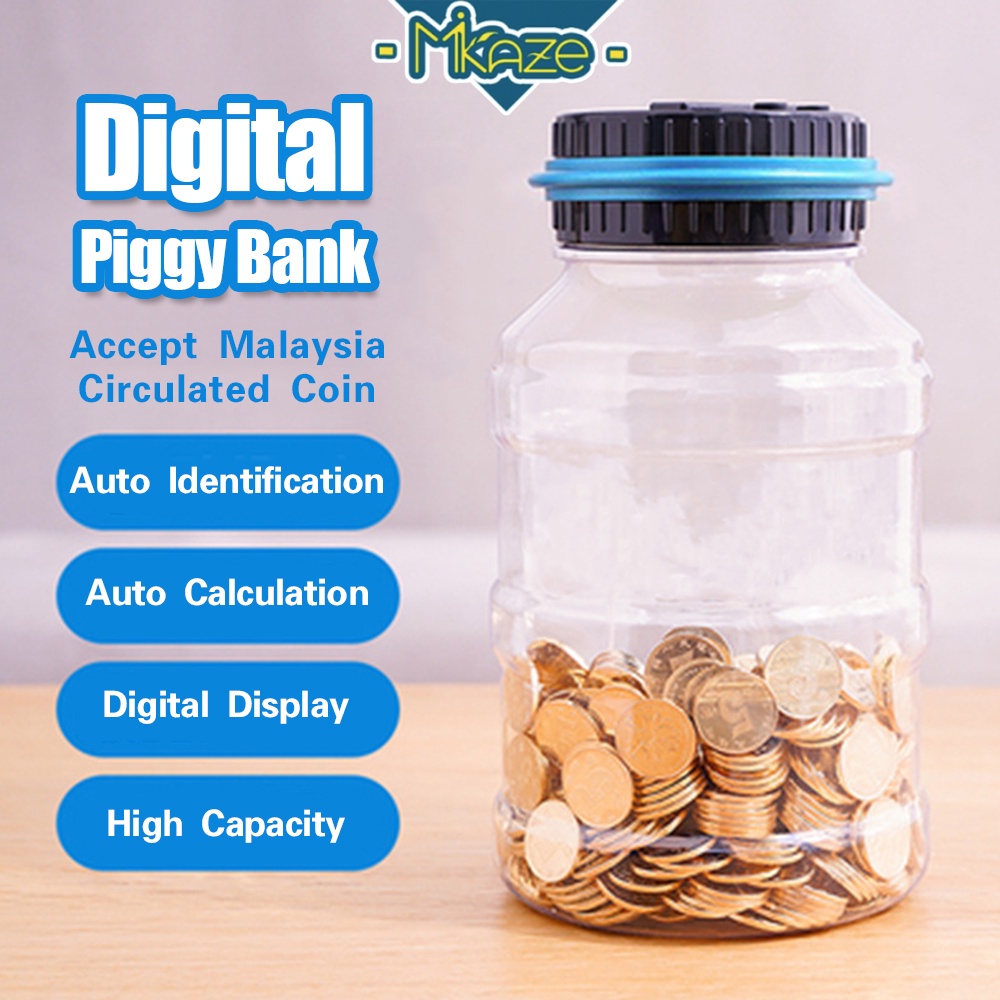MIKAZE - DIGITAL PIGGY BANK Cute Tabung Budak TABUNG DIGITAL Coin Bank ...