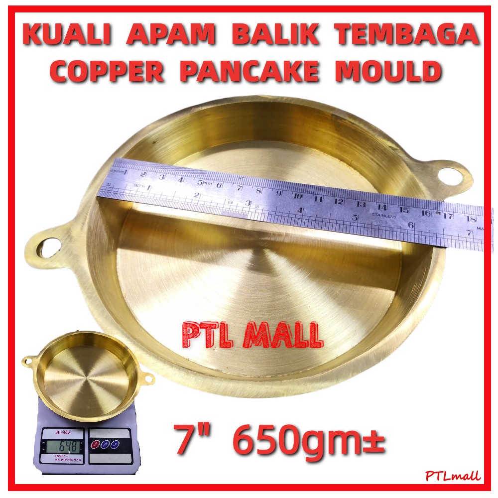 5inc & 7 inc Kuali Apam Balik Tembaga/ 7 inches Copper Pancake Mould ...