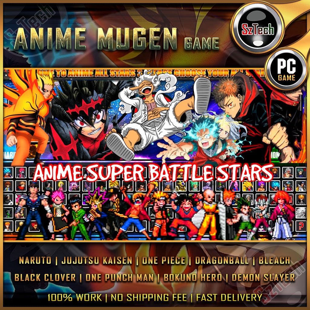 Anime Mugen🔥PC Game🔥Naruto-Jujutsu Kaisen-One Piece-DragonBall-Bleach ...