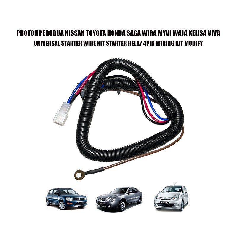 PROTON PERODUA NISSAN TOYOTA HONDA UNIVERSAL STARTER WIRE KIT STARTER ...