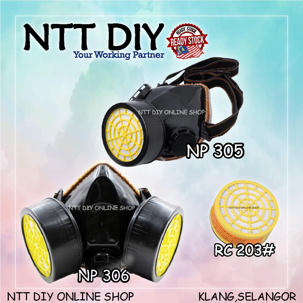 NTT DIY NP305/NP306/RC203 Anti-Dust Filter Industrial Spray Mask ...