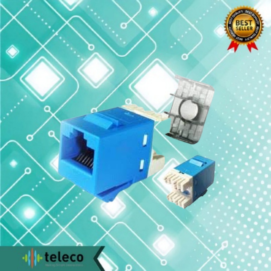 Sl series RJ45 Jack, Cat 5E 568A/B, Blue | Shopee Malaysia