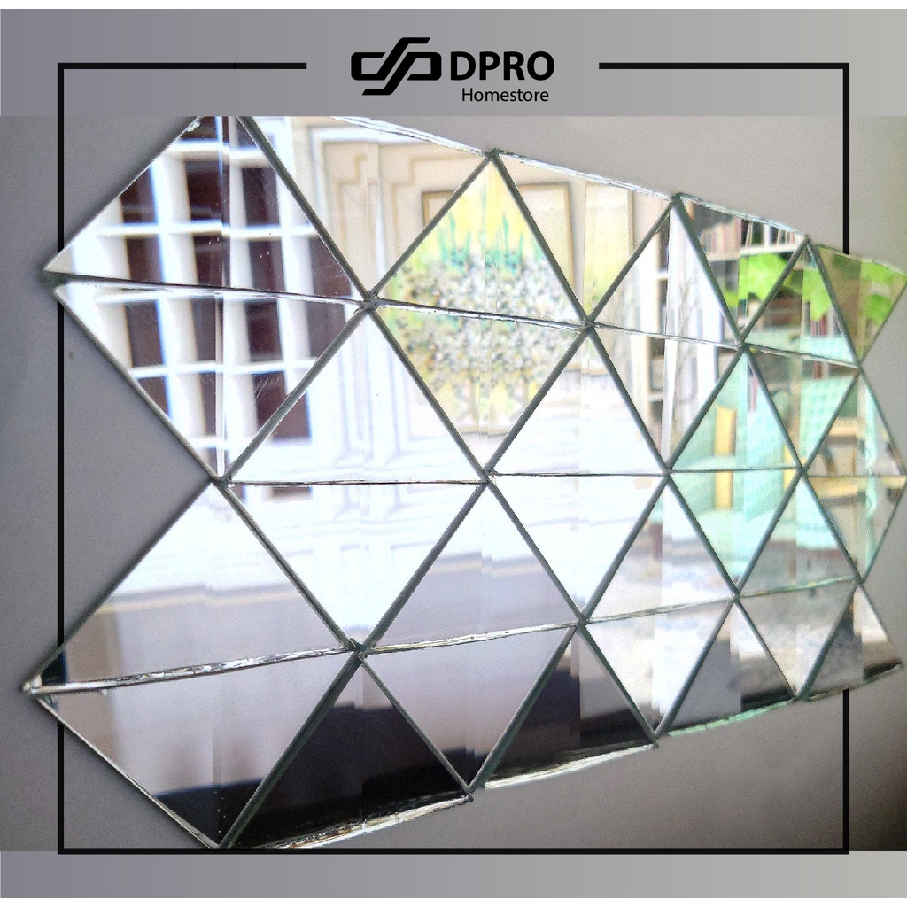 50PCS Small Mirror Bevel Small Triangle Mirror Mosaic Mirror Tiles ...