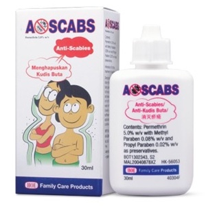 Hoe A-Scabs (ANTI-SCABIES) (PERMETHRIN 5%) 30ML - ubat kudis buta ...