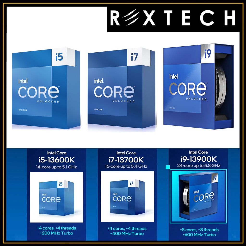 Intel CPU i3 i5 i7 i9 13900KF 13900K 13700KF 13700K 13600KF 13600K ...