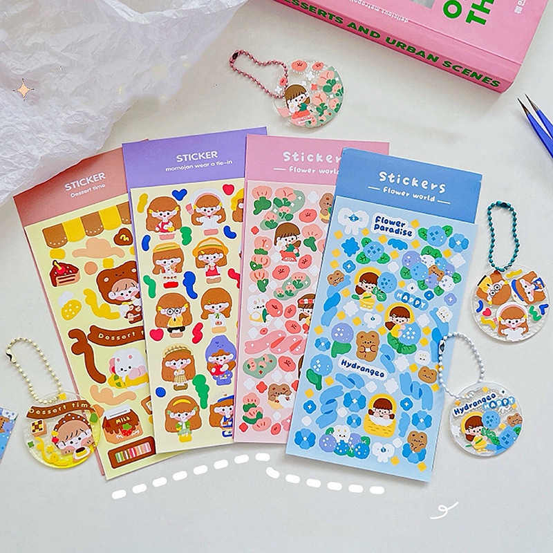 Original Cartoon Stickers Cute Characters DIY Notebook Decorative ...