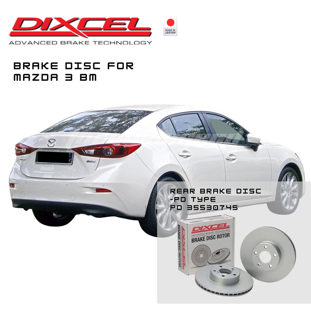 (MAZDA 3 BM) DIXCEL BRAKE DISC PD TYPE REAR PD 3553074S | Shopee Malaysia