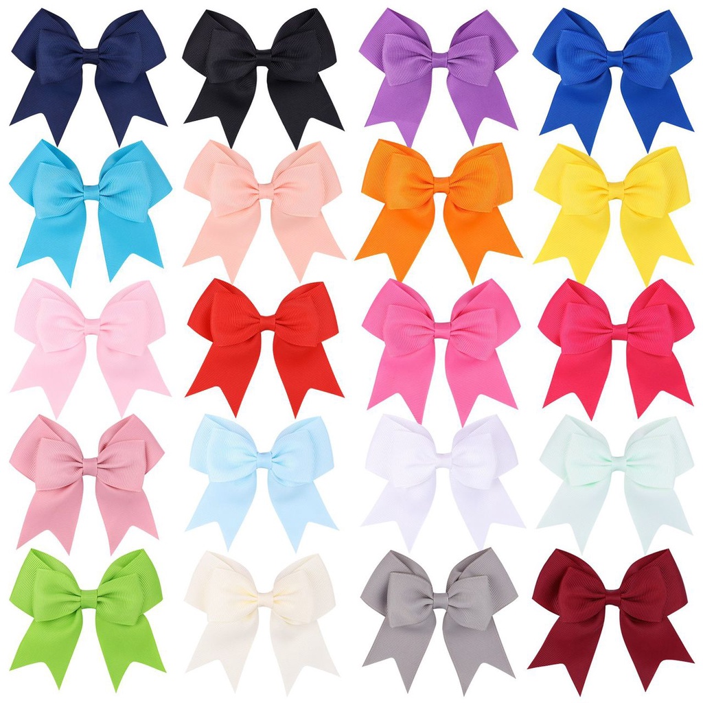 Sailor double bow Hair Clips Solid Rib Ribbon Hair Accessories Kids ...