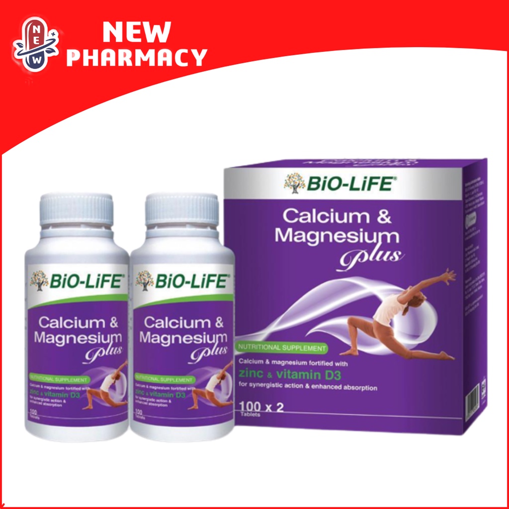 Bio-Life Calcium Magnesium plus 2x100s(Exp:07/2024) | Shopee Malaysia