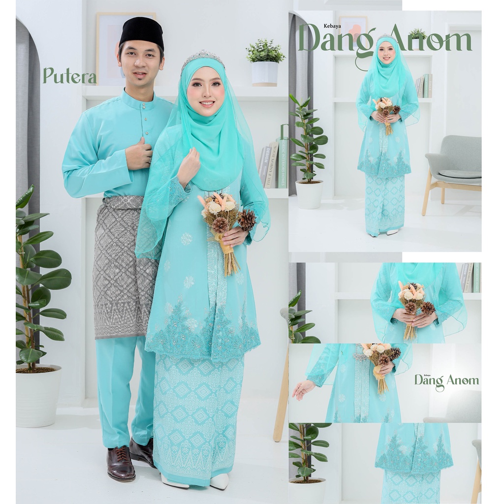BAJU NIKAH Abaya DANG ANOM | Set Nikah Set Tunang Bridal | Kebarung ...